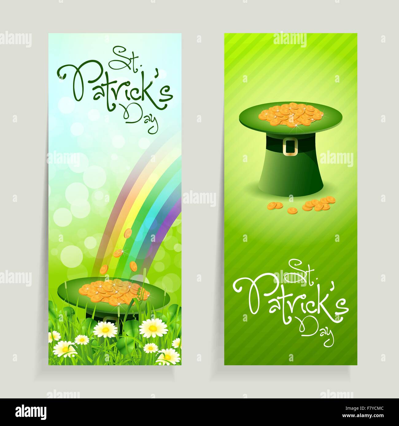 Set of St. Patricks Day Cards Stock Vector Image & Art - Alamy