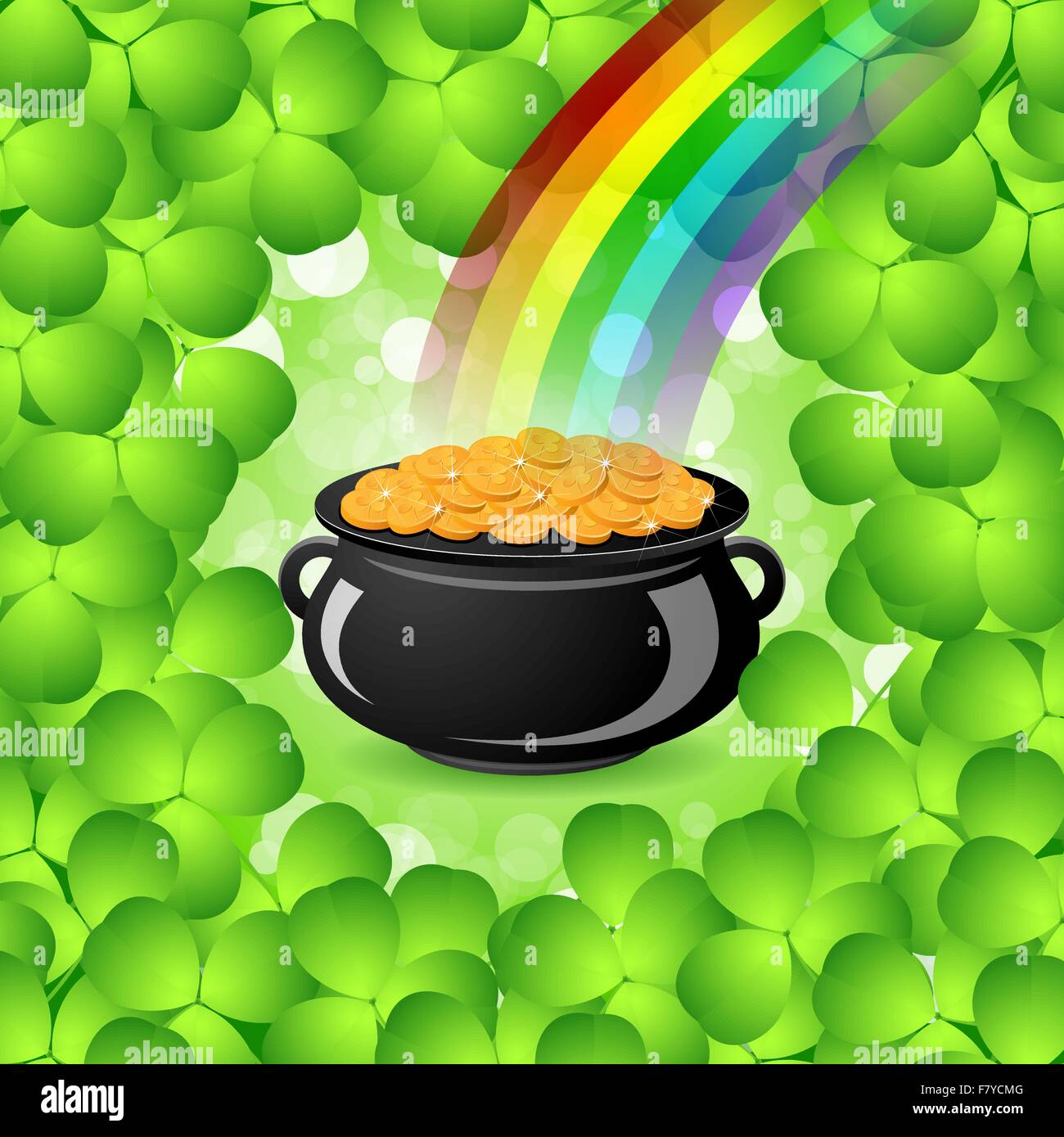 St. Patricks Day Cauldron with Gold Coins Stock Vector Image & Art - Alamy