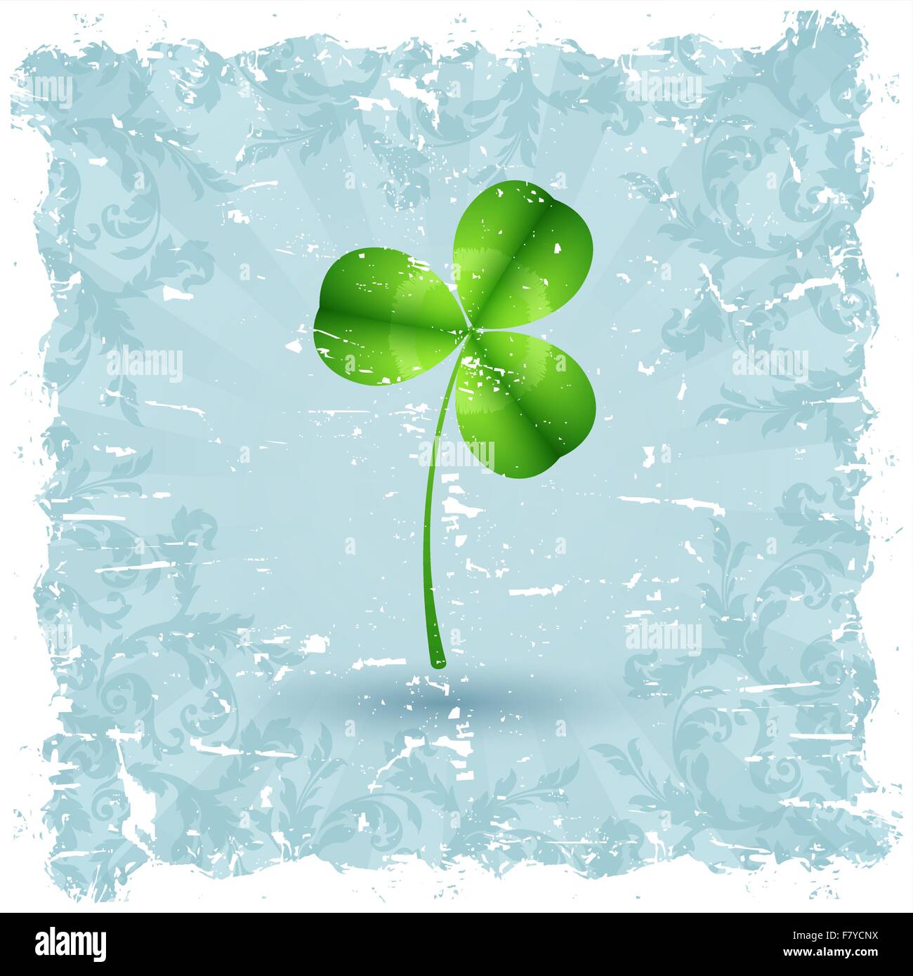 Shamrock greeting card Stock Vector Images - Alamy