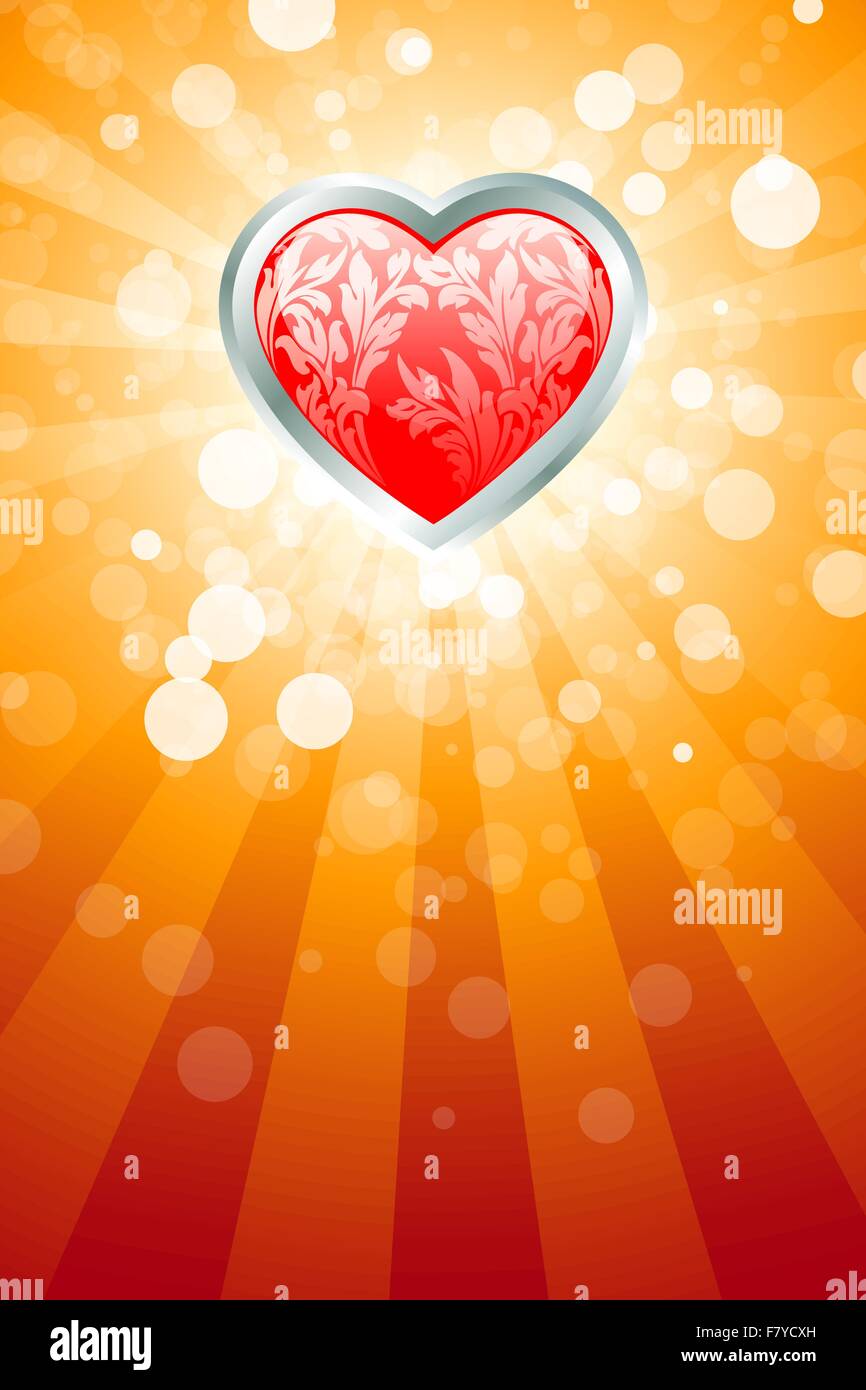 Valentine card cute red Stock Vector Images - Alamy