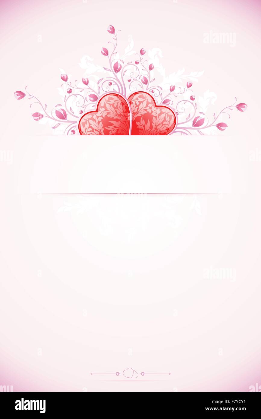 Valentines Day Card Template Stock Vector Image & Art - Alamy