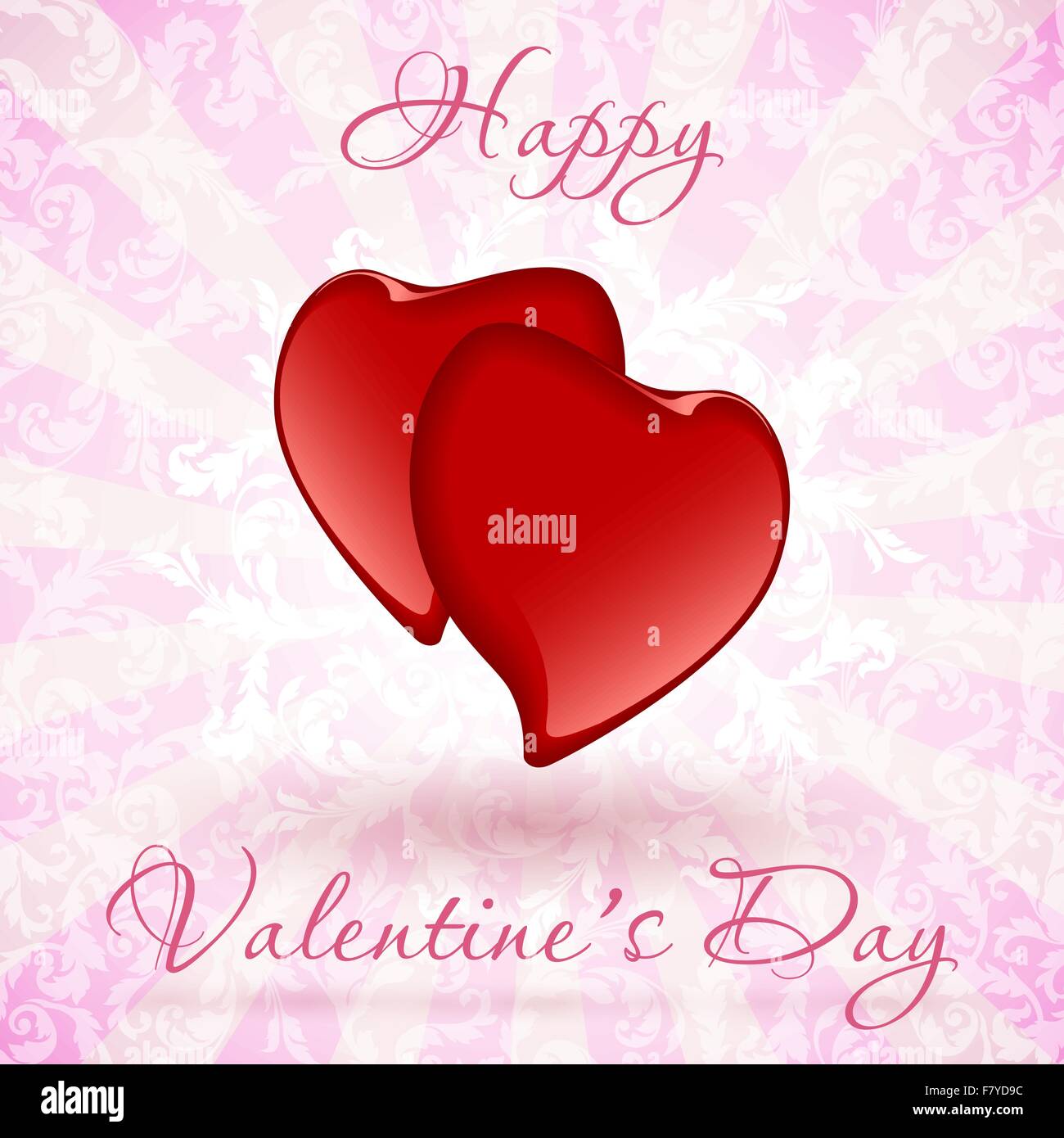 Happy Valentine's Day Floral Card Stock Vector Image & Art - Alamy