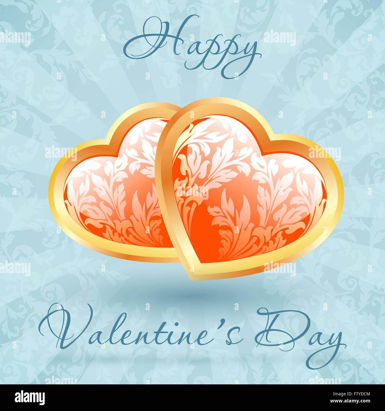 Happy Valentine's Day Floral Card Stock Vector Image & Art - Alamy