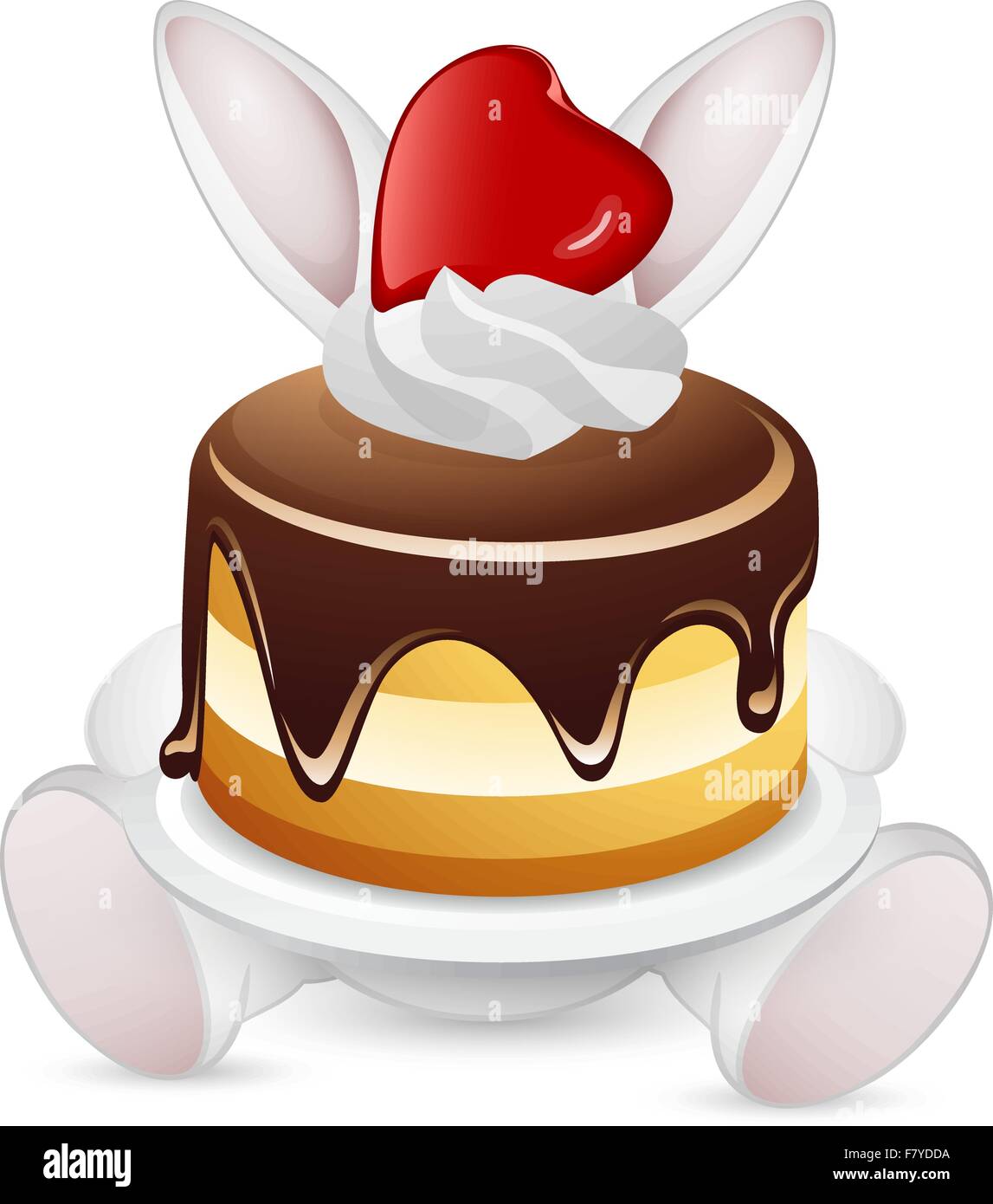 Rabbit cake Stock Vector Images - Alamy