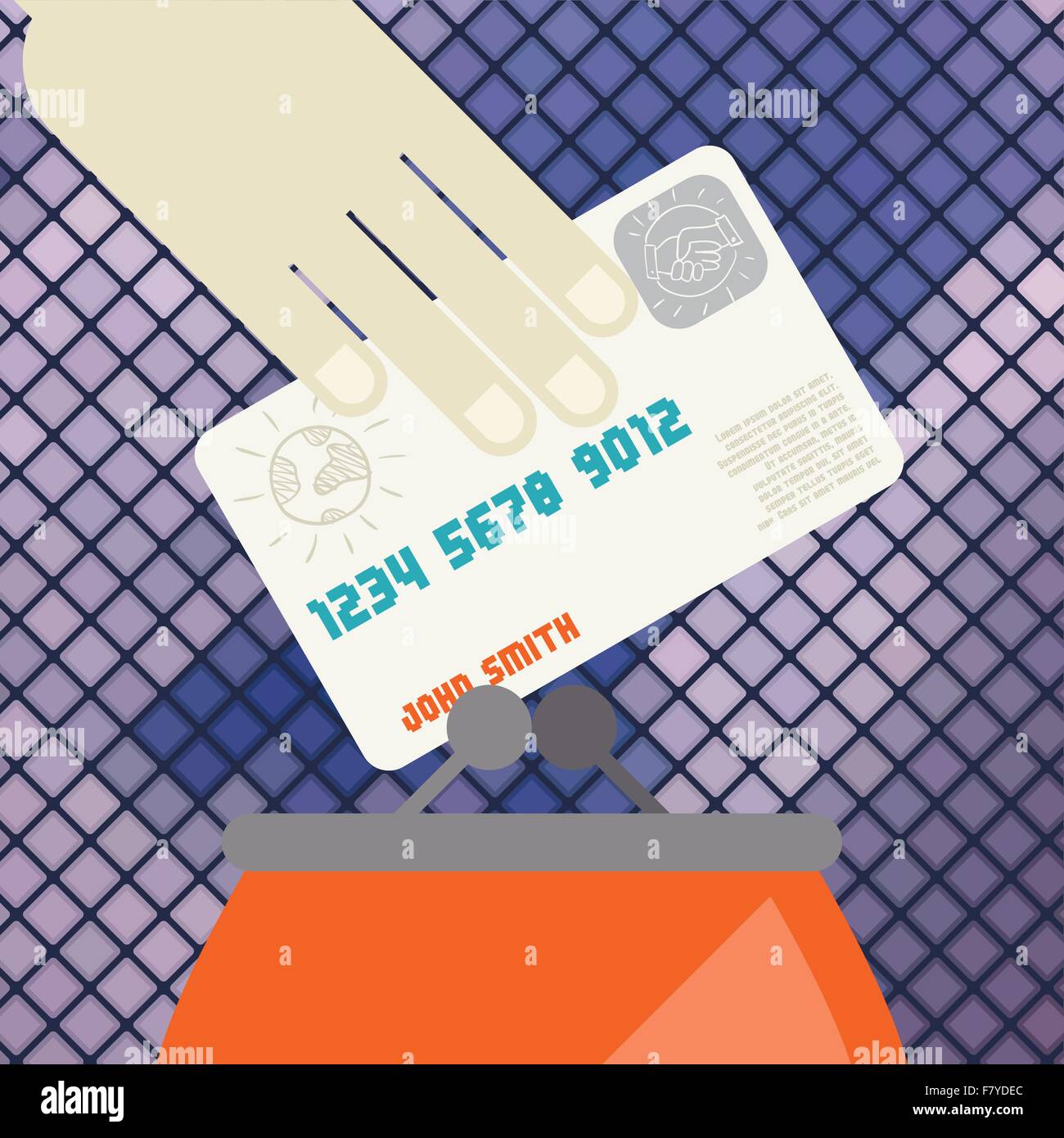 Credit handshake icon simple Stock Vector Images - Alamy