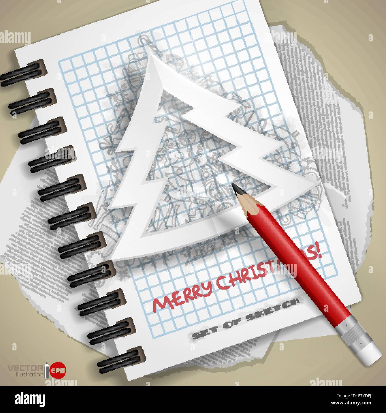 Christmas tree toys white Stock Vector Images - Alamy