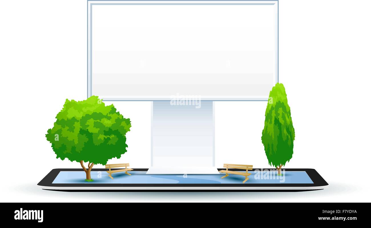 Computer blank empty display Stock Vector Images - Alamy