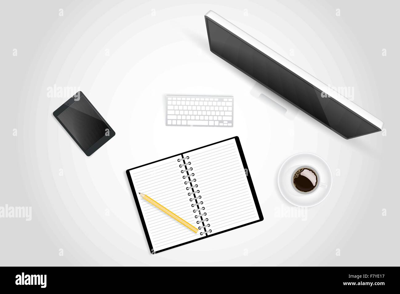 Organized workspace Stock Vector Images - Alamy