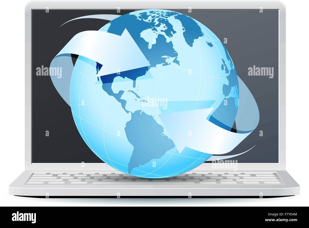 Notebook Computer with Planet Earth Stock Vector Image & Art - Alamy