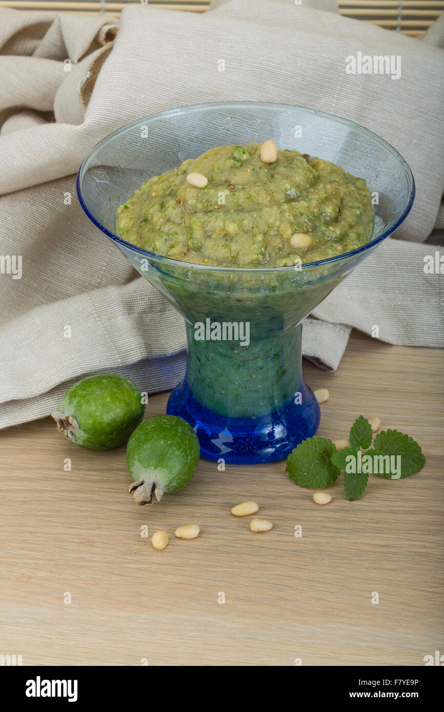 Feijoa jam with berries and cedar nut Stock Photo - Alamy