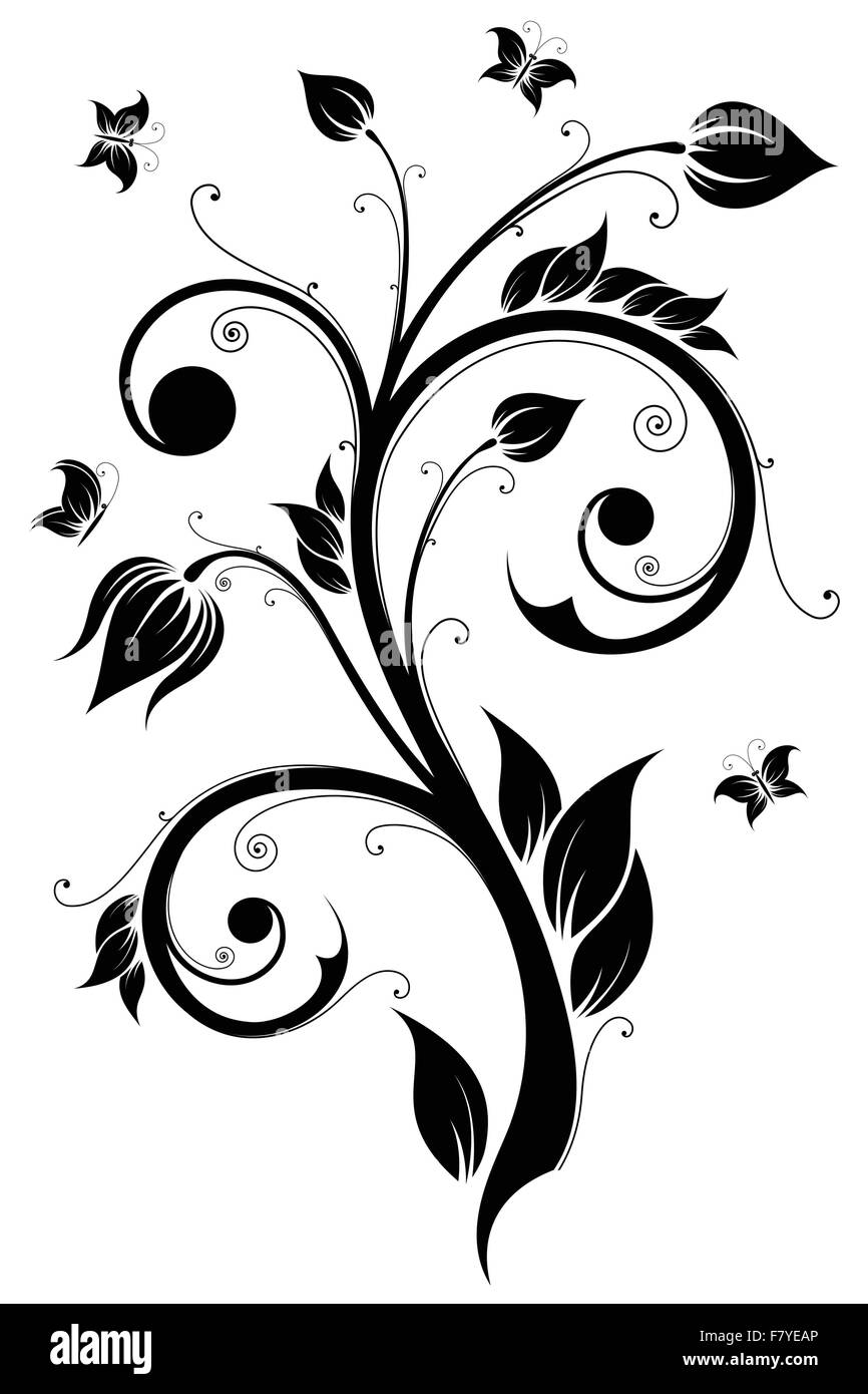 Floral design element. Vector illustration Stock Vector Image & Art - Alamy