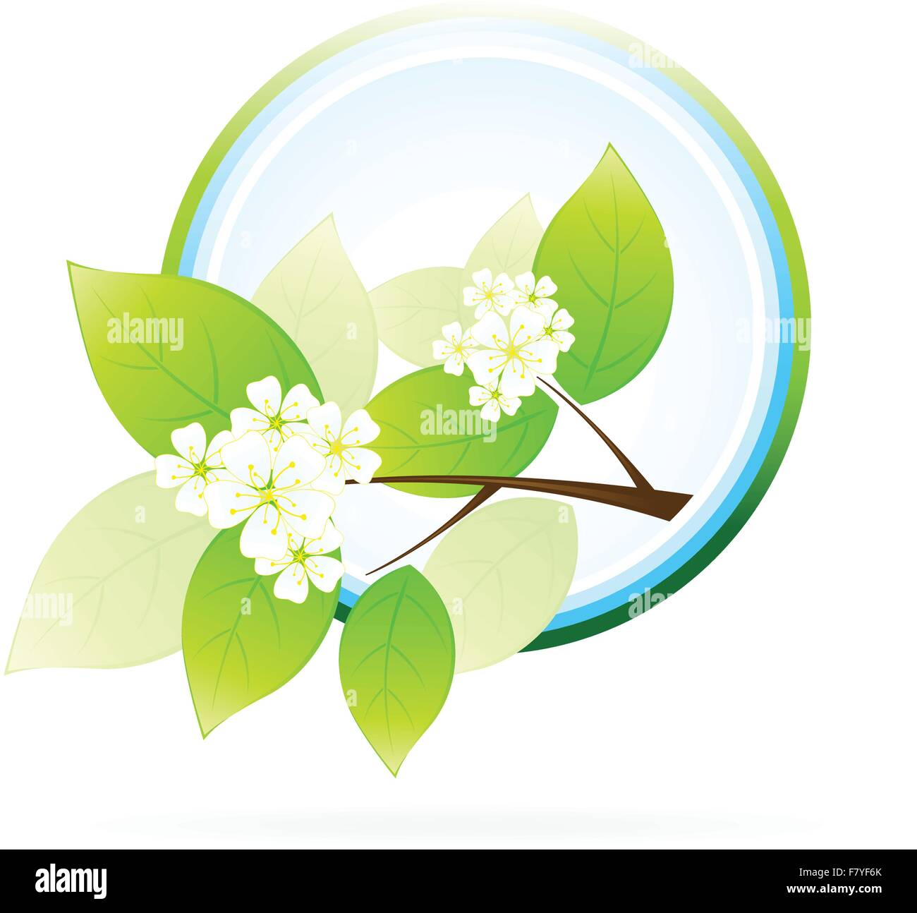 Green Tree Branch Icon Stock Vector Image & Art - Alamy
