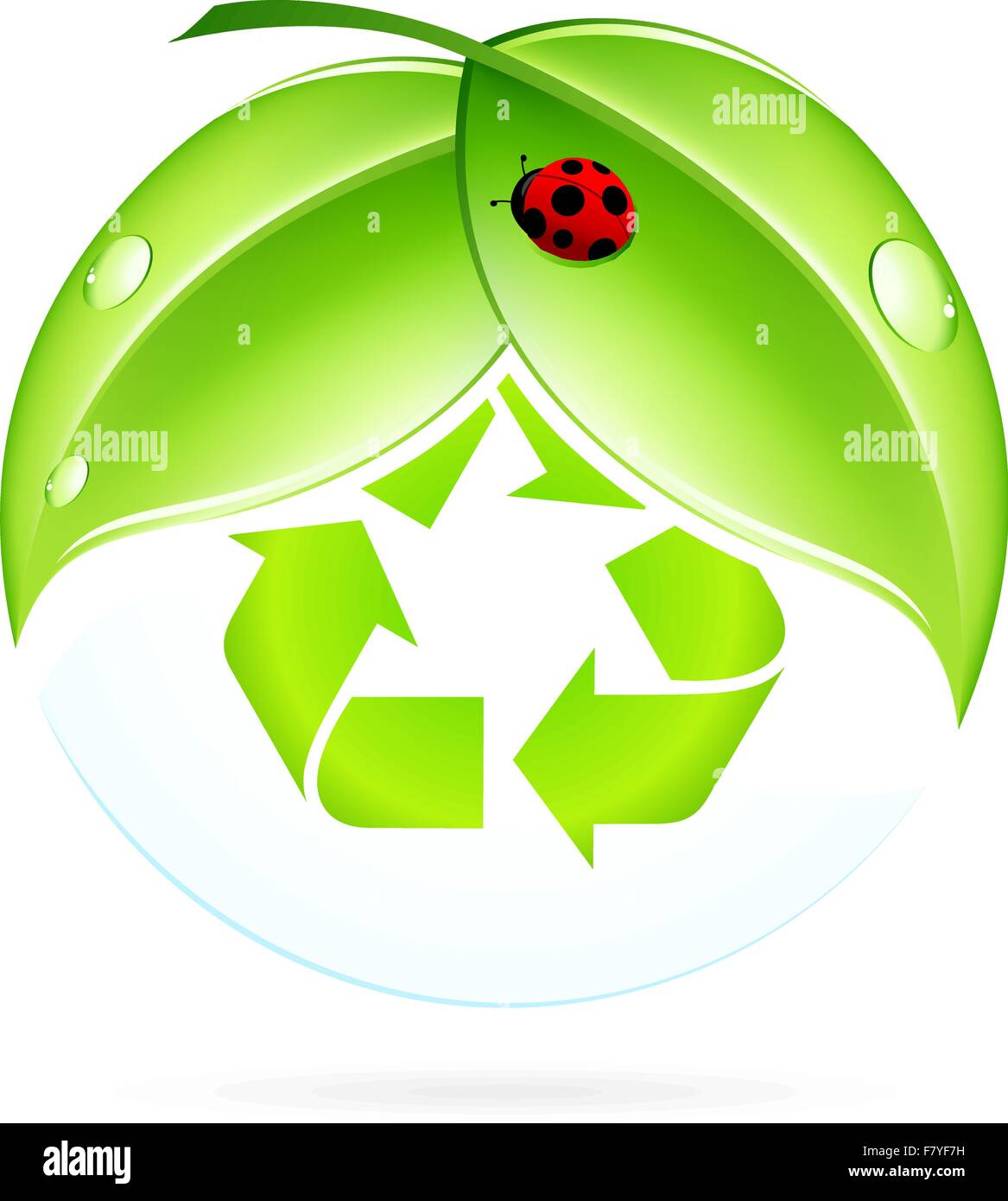 Green plant recycle symbol Stock Vector Images - Alamy
