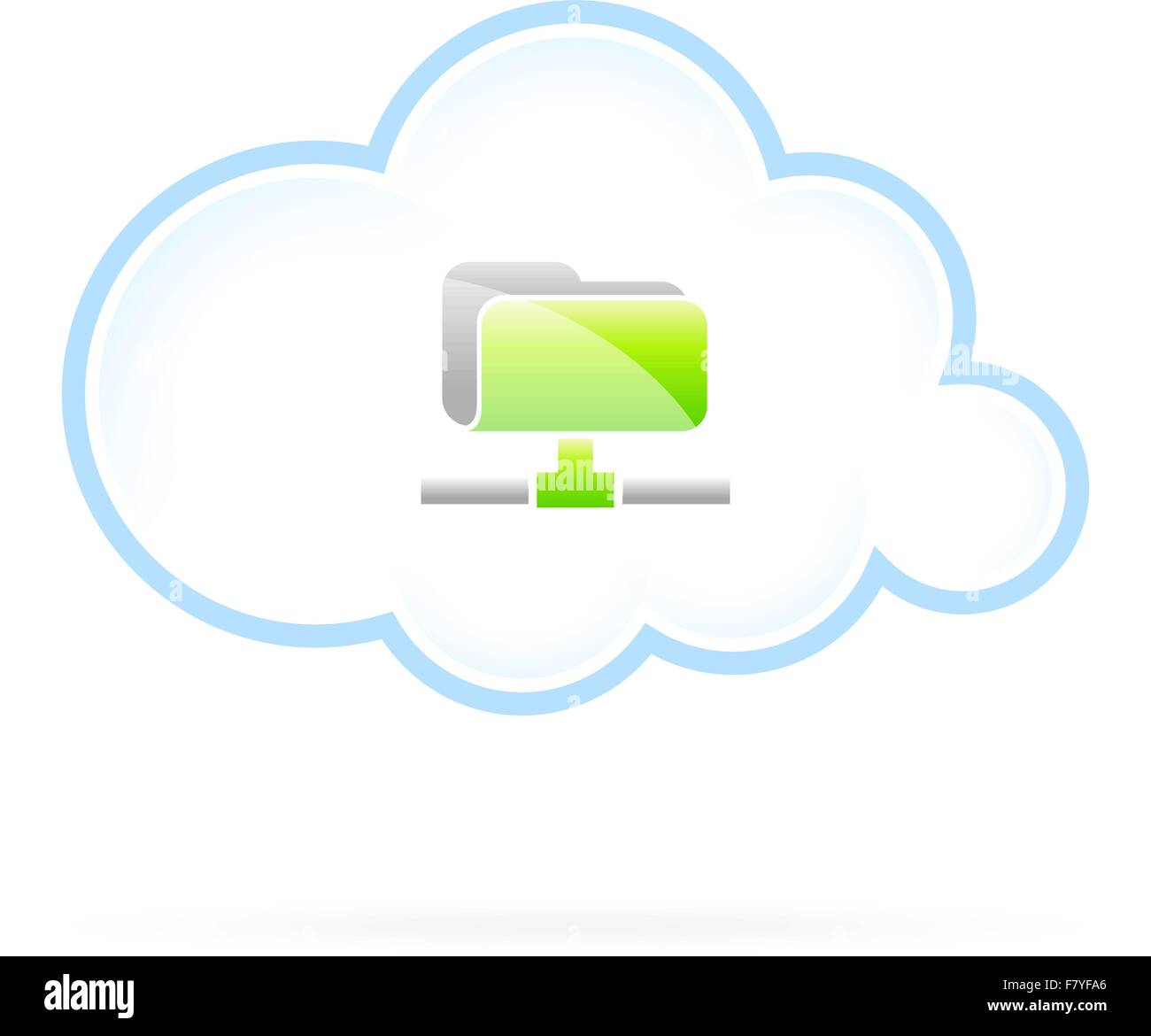 Shared Cloud Folder Icon Stock Vector Image & Art - Alamy