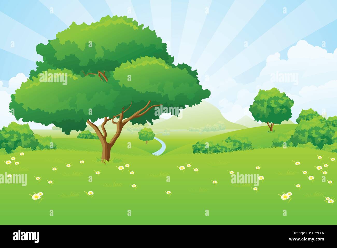 Summer river season Stock Vector Images - Alamy