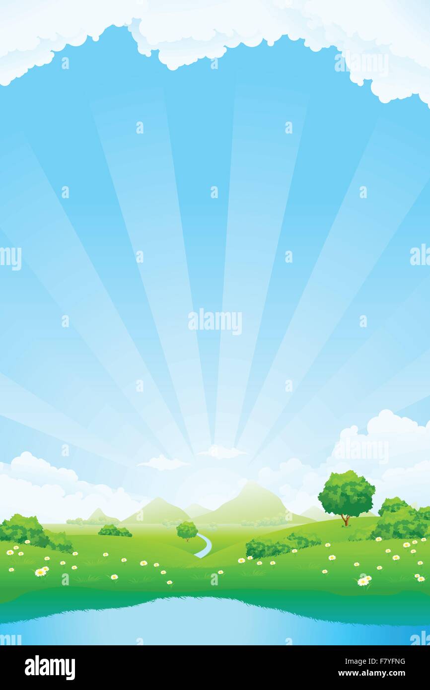 Green lake mountain lake Stock Vector Images - Alamy