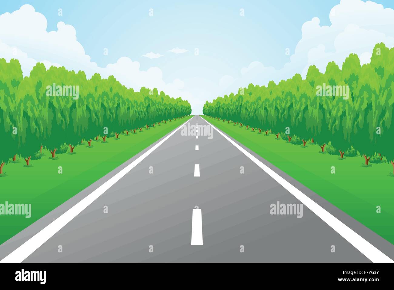 Road tree Stock Vector Images - Alamy