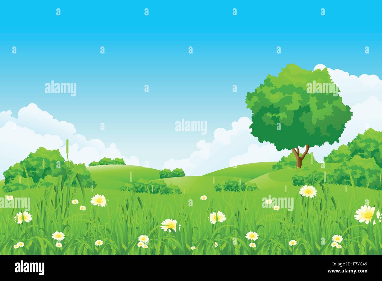 Green cloudscape Stock Vector Images - Alamy