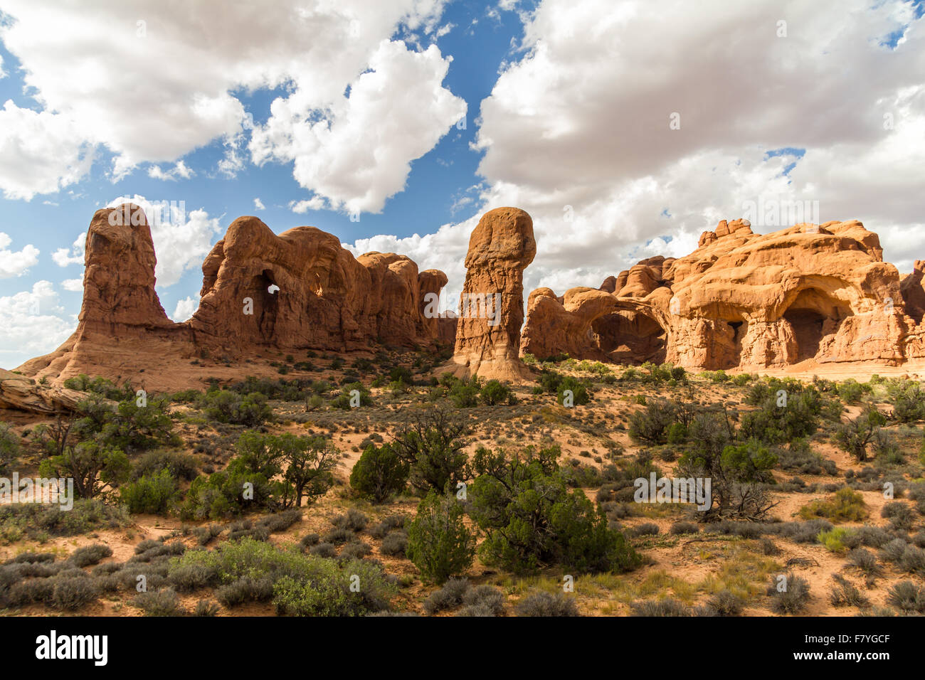 Rock formations in Arches National Park, USA Stock Photo - Alamy