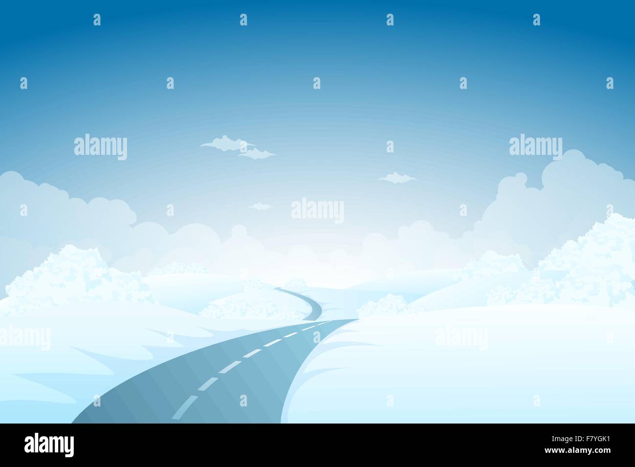 Blue Winter Landscape Stock Vector Image & Art - Alamy