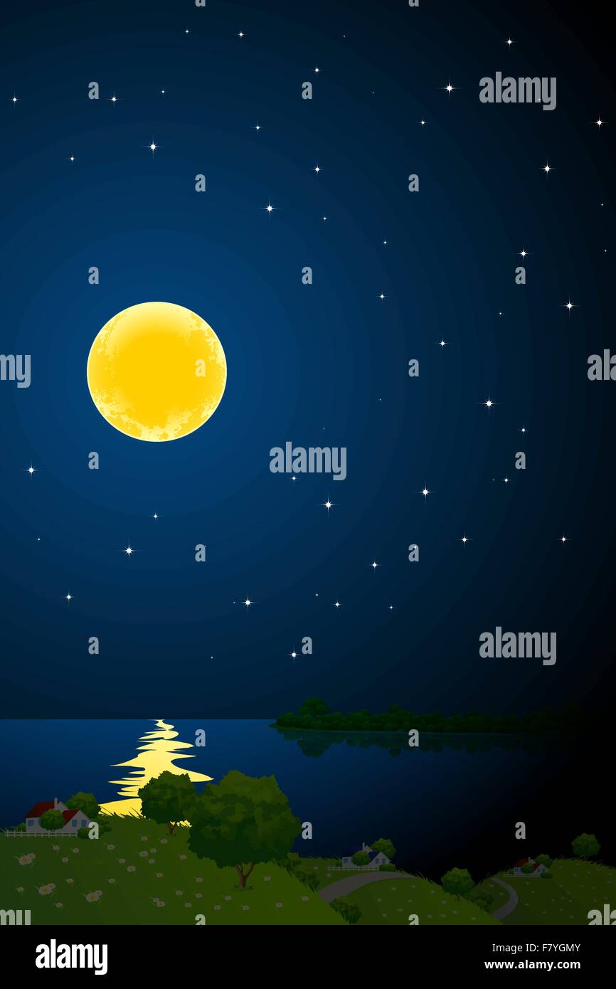 Flower of the night Stock Vector Images - Alamy