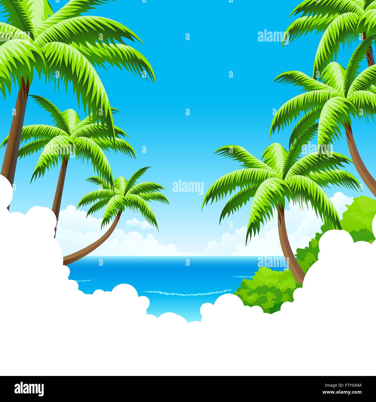 Tropical sea vacation Stock Vector Images - Alamy