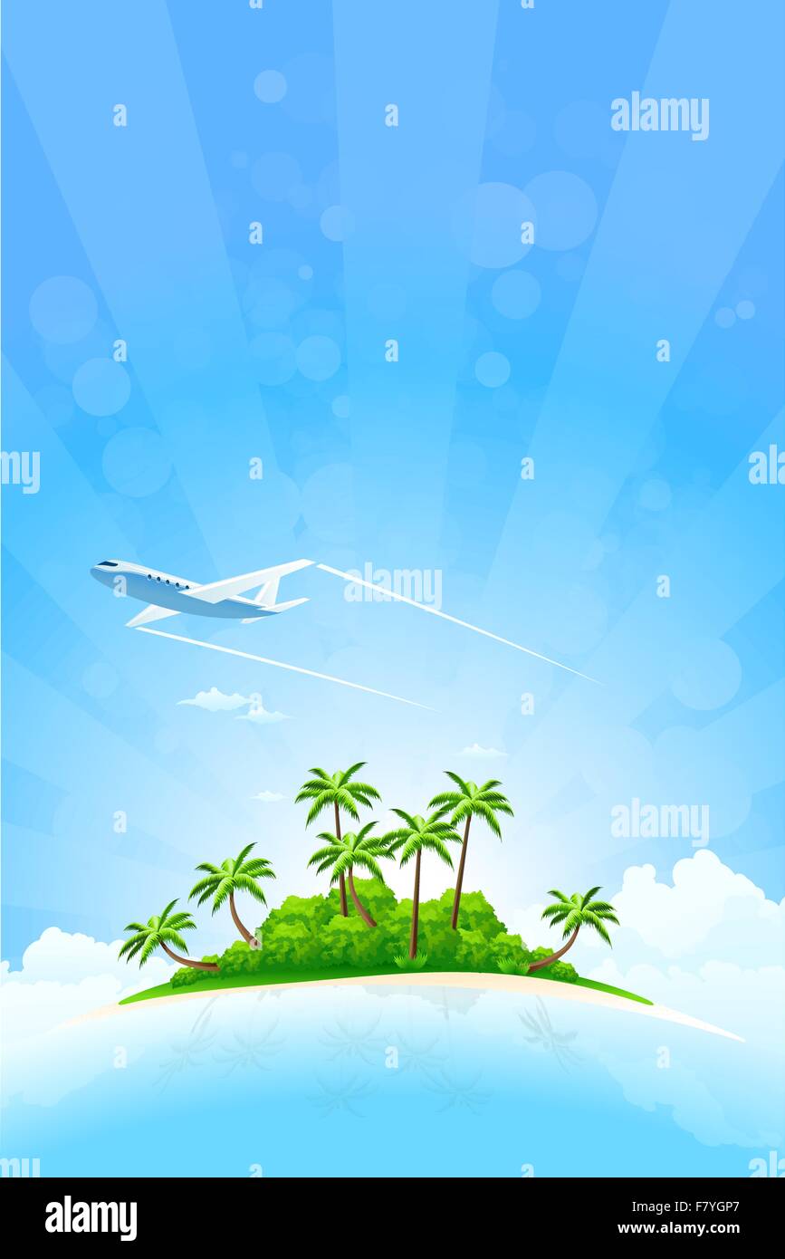 Tropical Island Background Stock Vector Image & Art - Alamy
