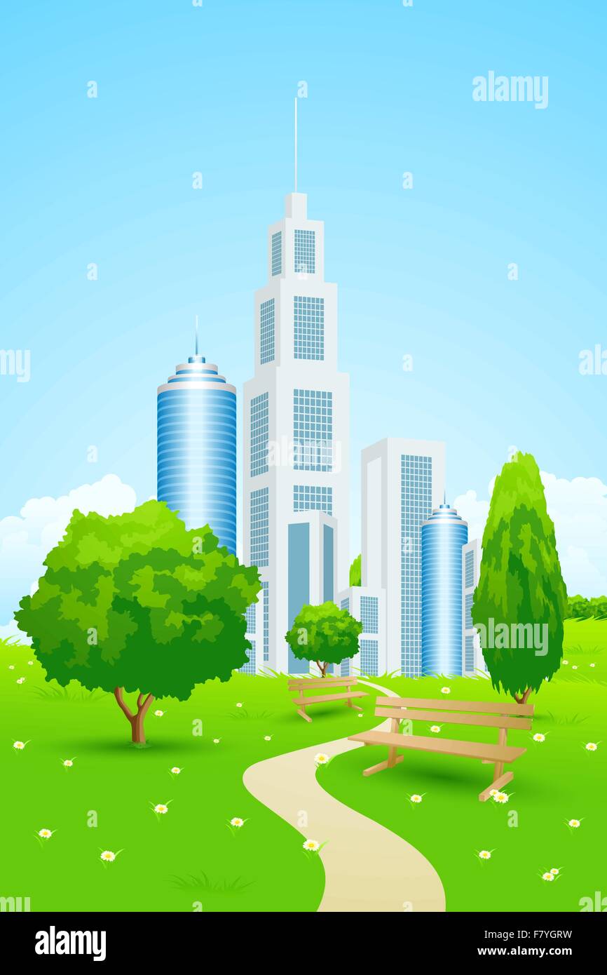 Park footpath Stock Vector Images - Alamy