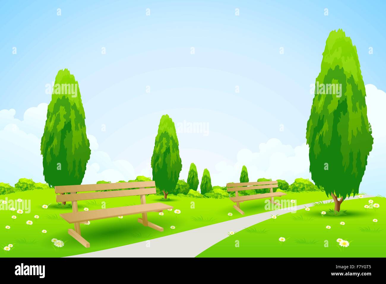 Footpath tree Stock Vector Images - Alamy