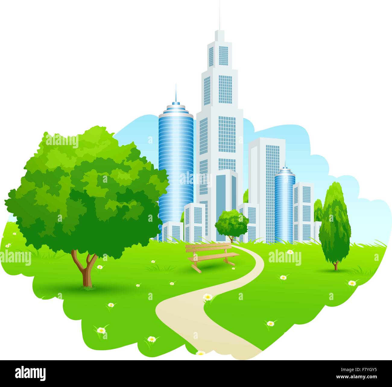 Green footpath Stock Vector Images - Alamy