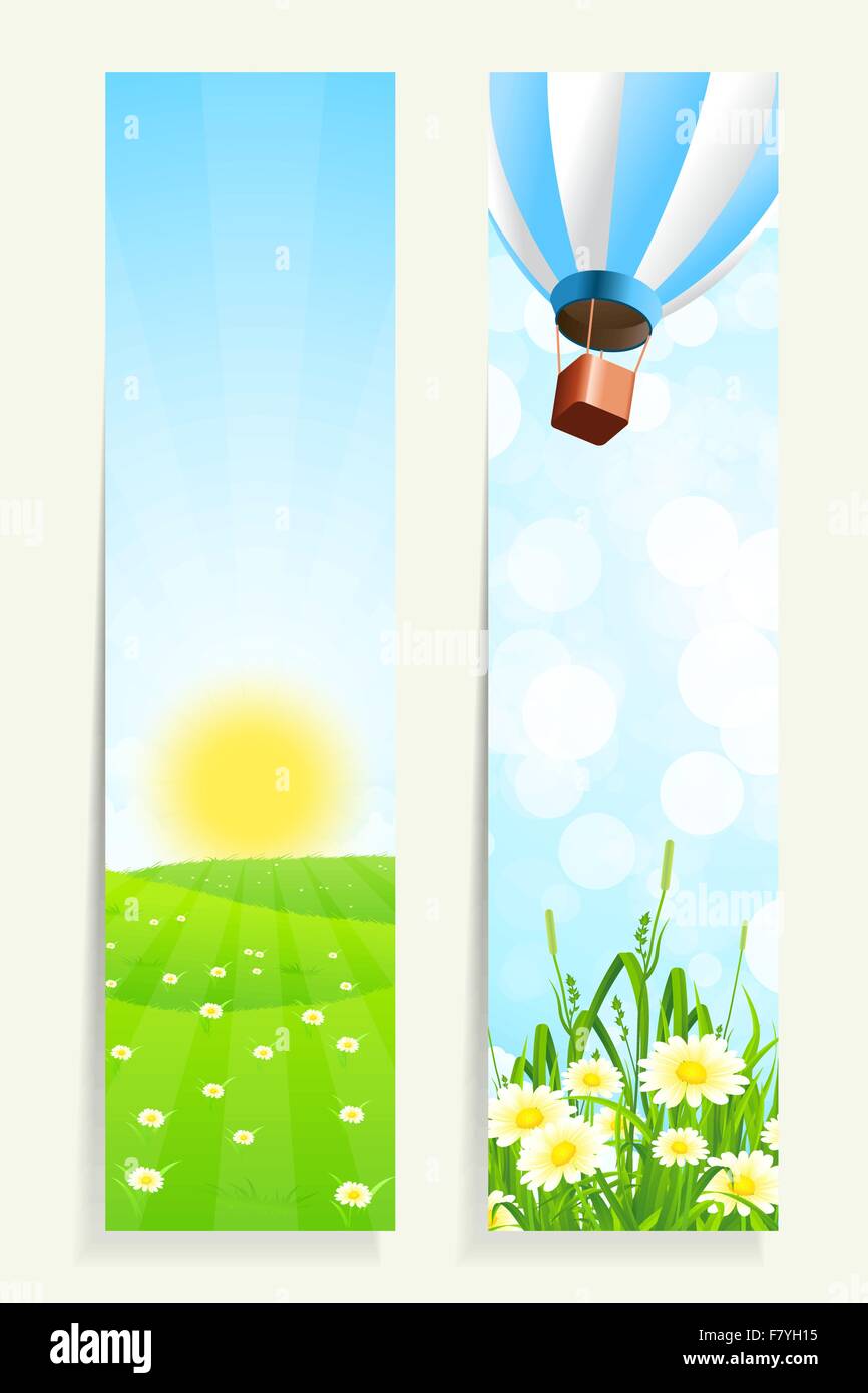 Two Vertical Banners with Nature Stock Vector Image & Art - Alamy