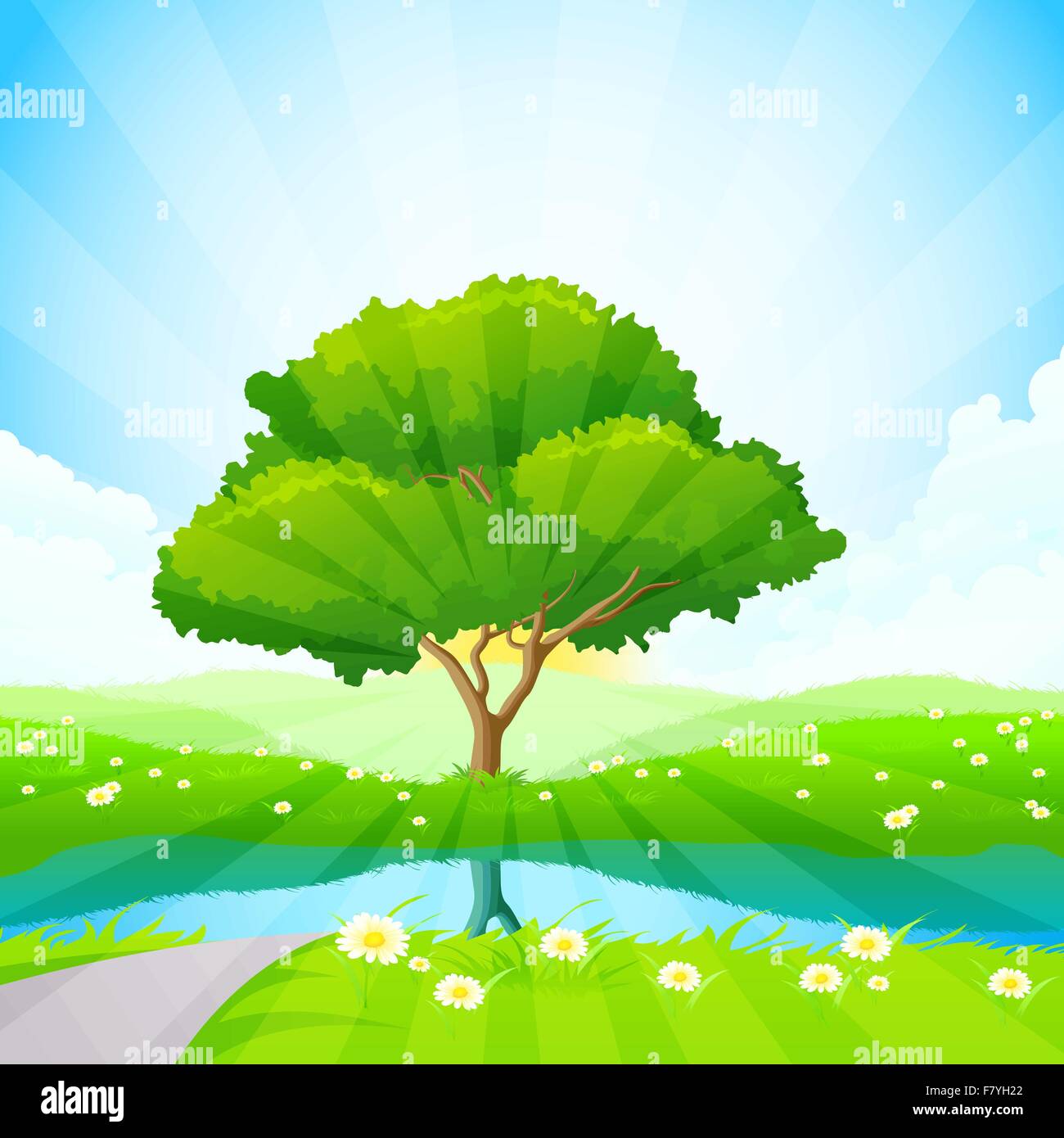 Green tree background Stock Vector Image & Art - Alamy