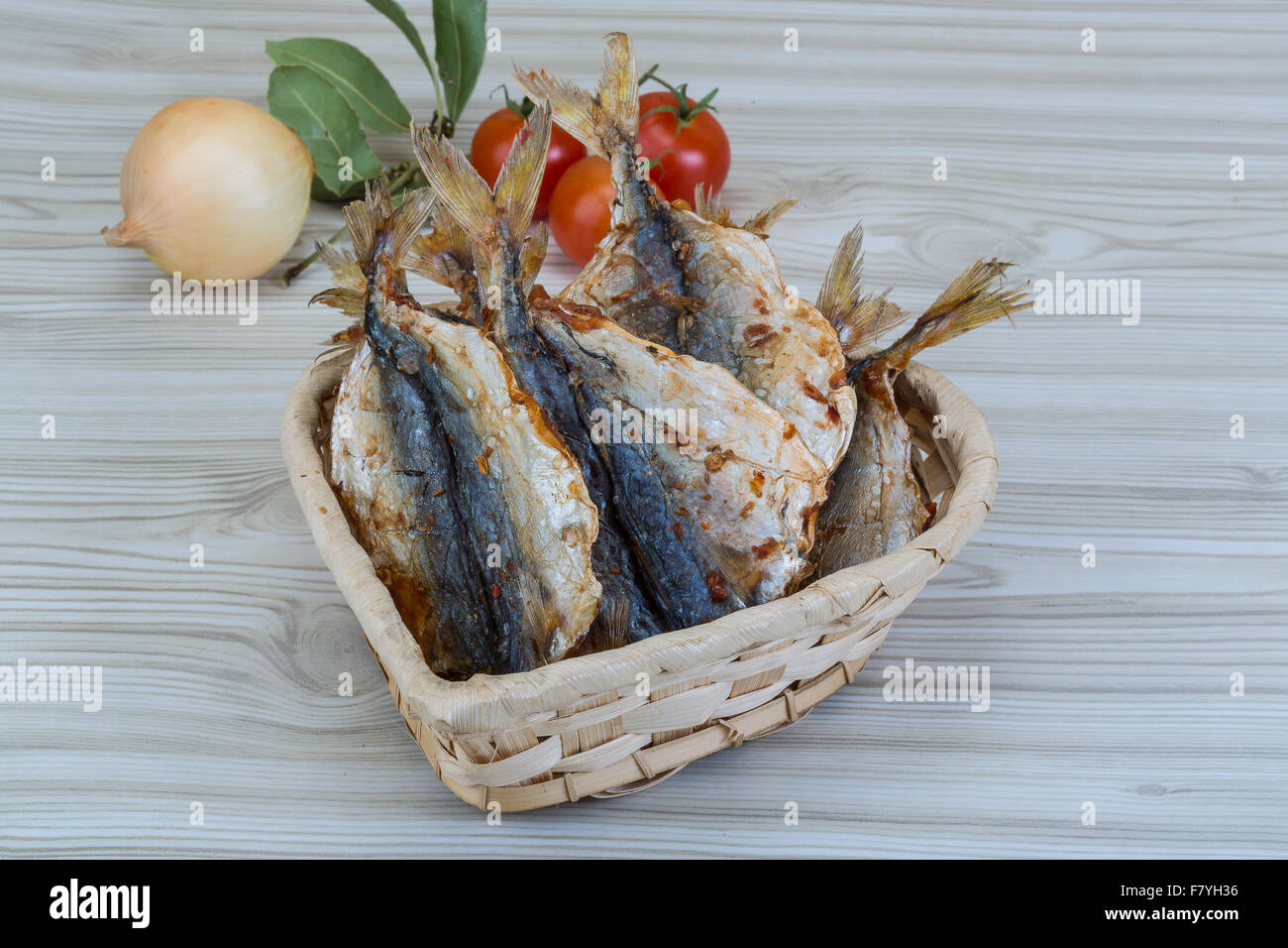 Dry salted fish - soft traditional snack for beer Stock Photo - Alamy