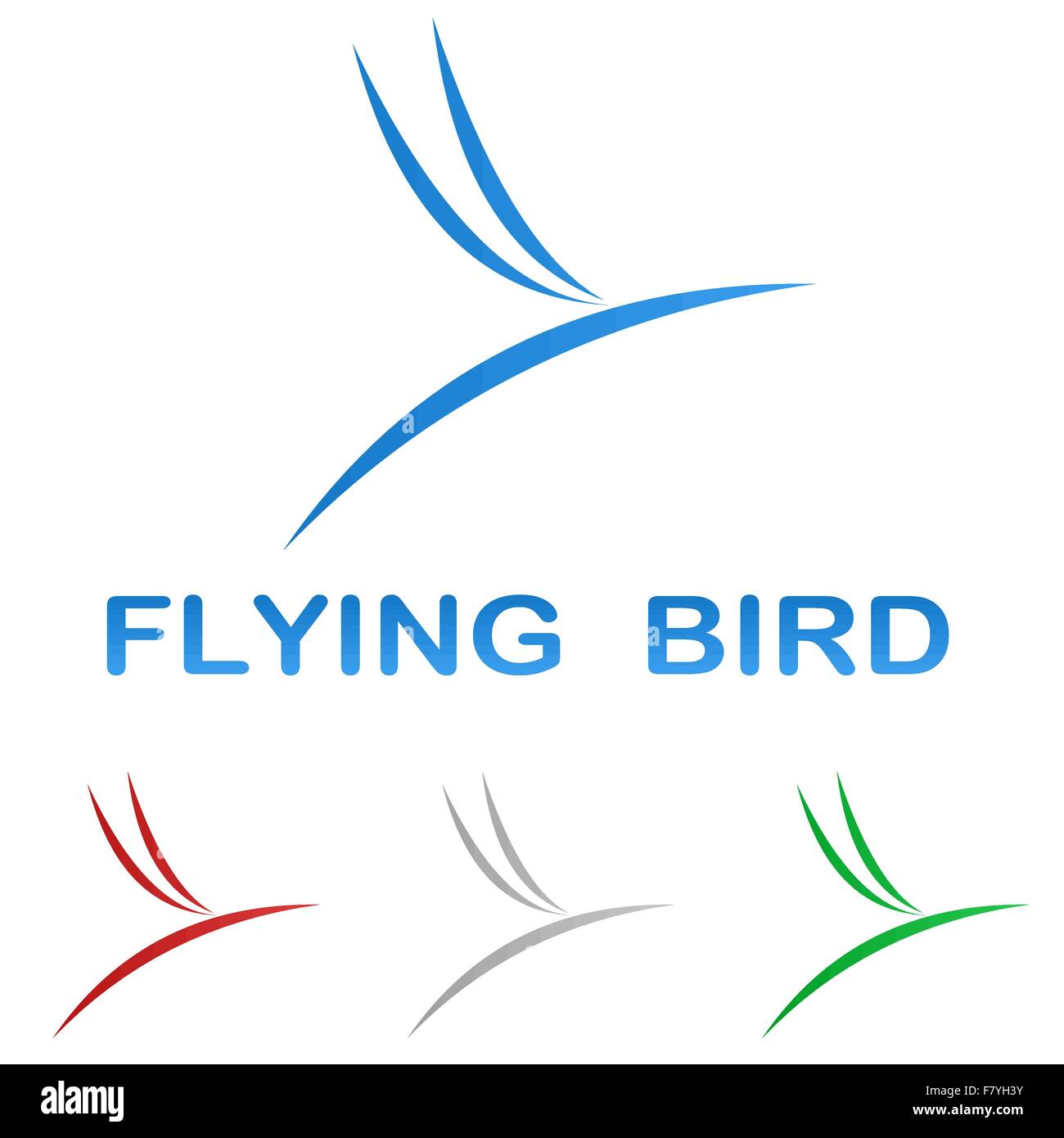 Stylized flying bird logo design Stock Vector Image & Art - Alamy