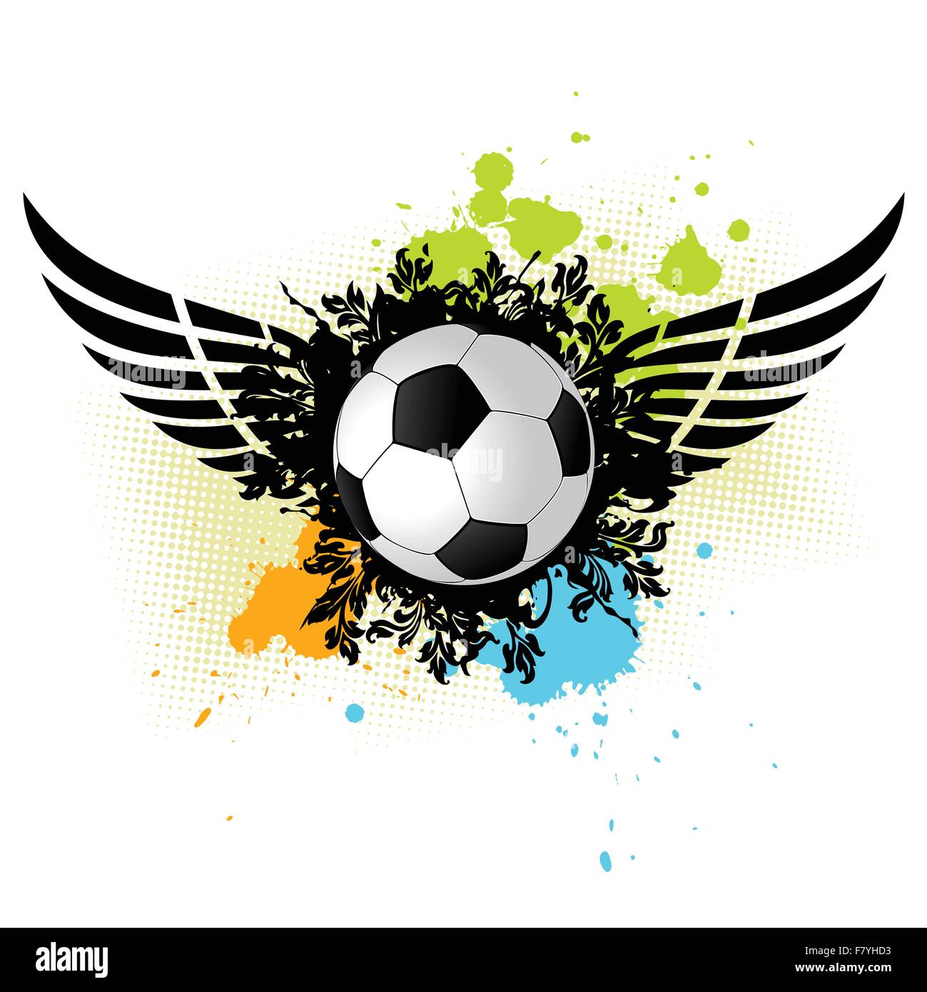 Grunge Soccer Ball Stock Vector Image & Art - Alamy