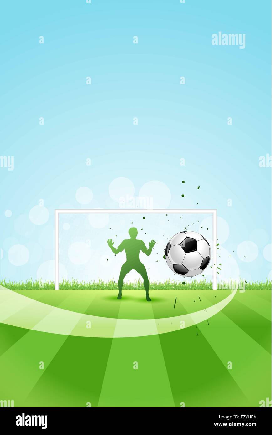 Soccer Background with Goalkeeper and Ball Stock Vector Image & Art - Alamy