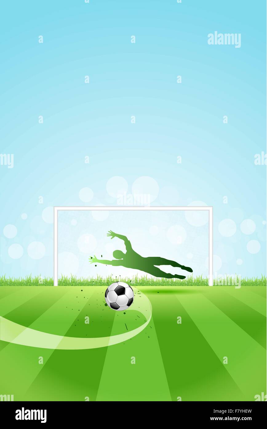 Soccer Background with Goalkeeper and Ball Stock Vector Image & Art - Alamy