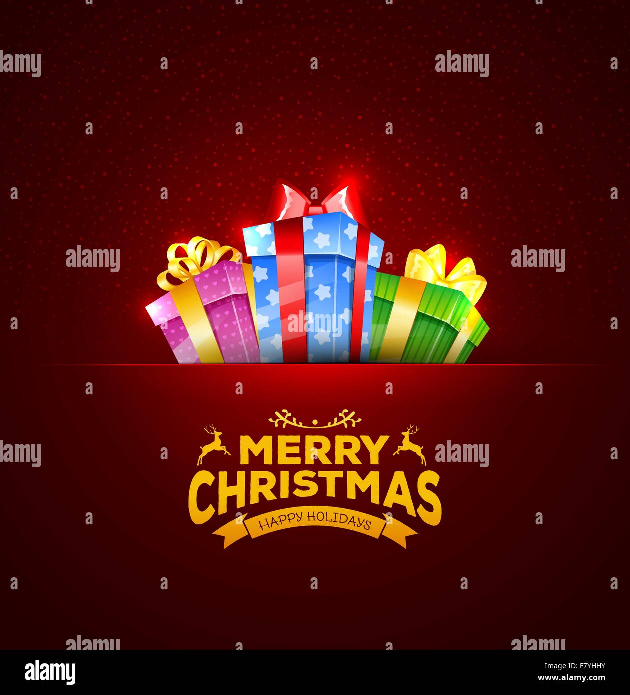 Colorful gift boxes with bows Stock Vector Image & Art - Alamy