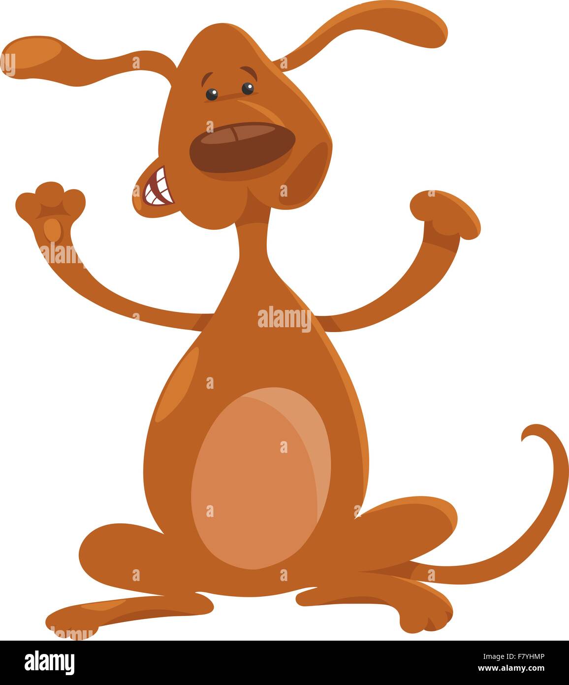 happy playful standing dog cartoon Stock Vector Image & Art - Alamy