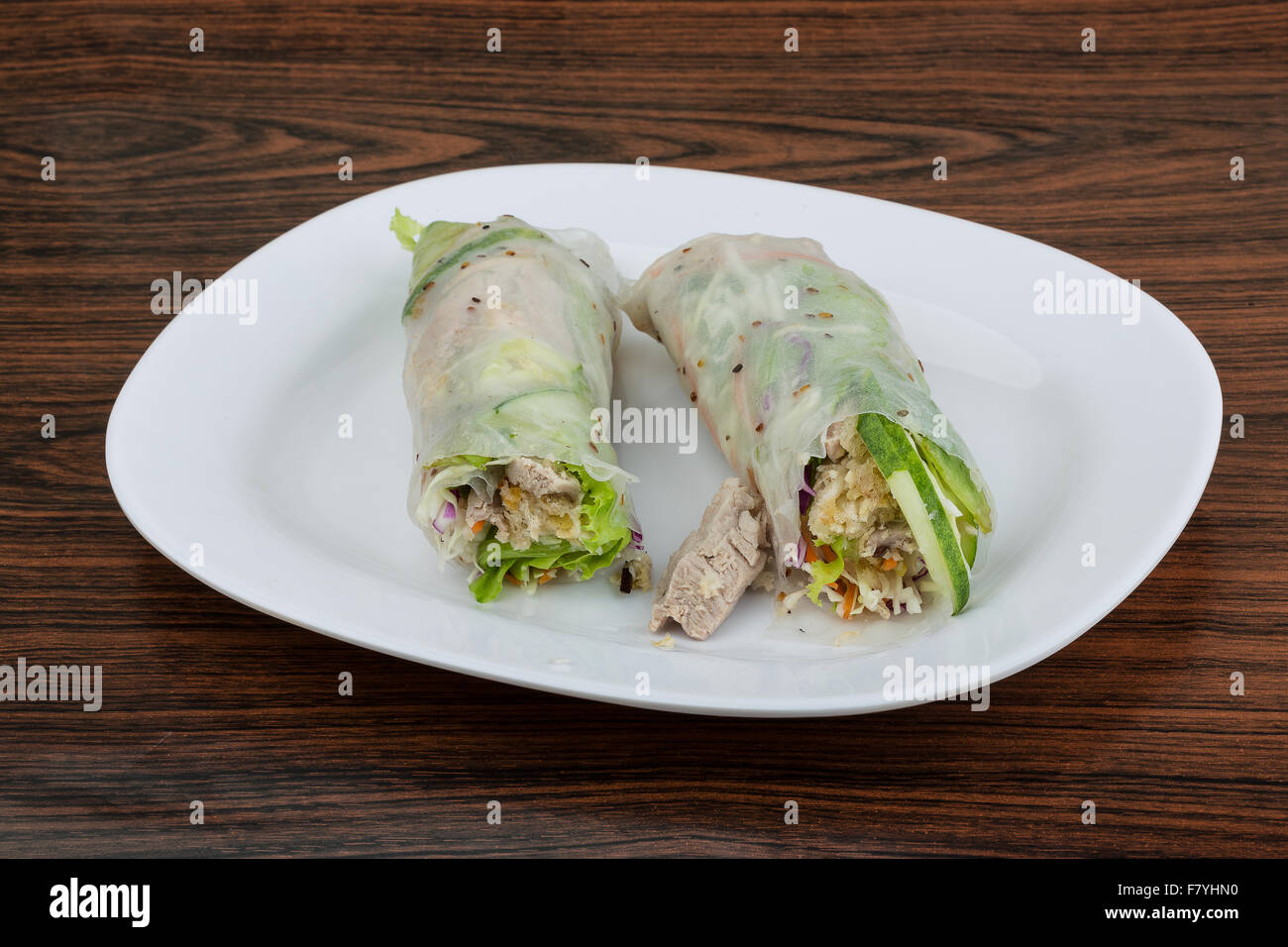 Vietnamese spring roll with pork, shrimp and vegetables Stock Photo - Alamy