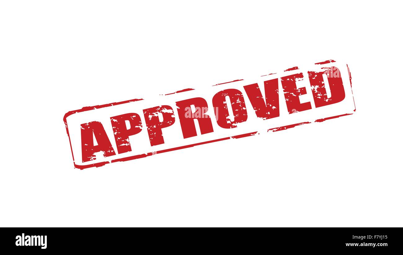Approved stamp rectangular sign hi-res stock photography and images - Alamy