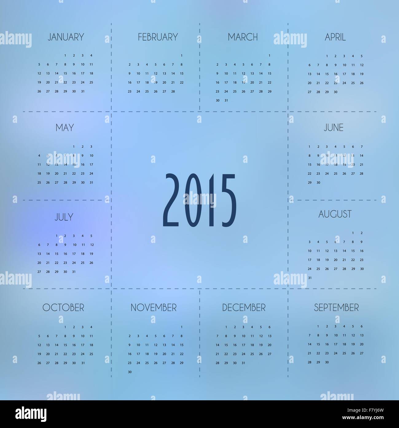 Calendar for 2015 year Stock Vector Image & Art - Alamy