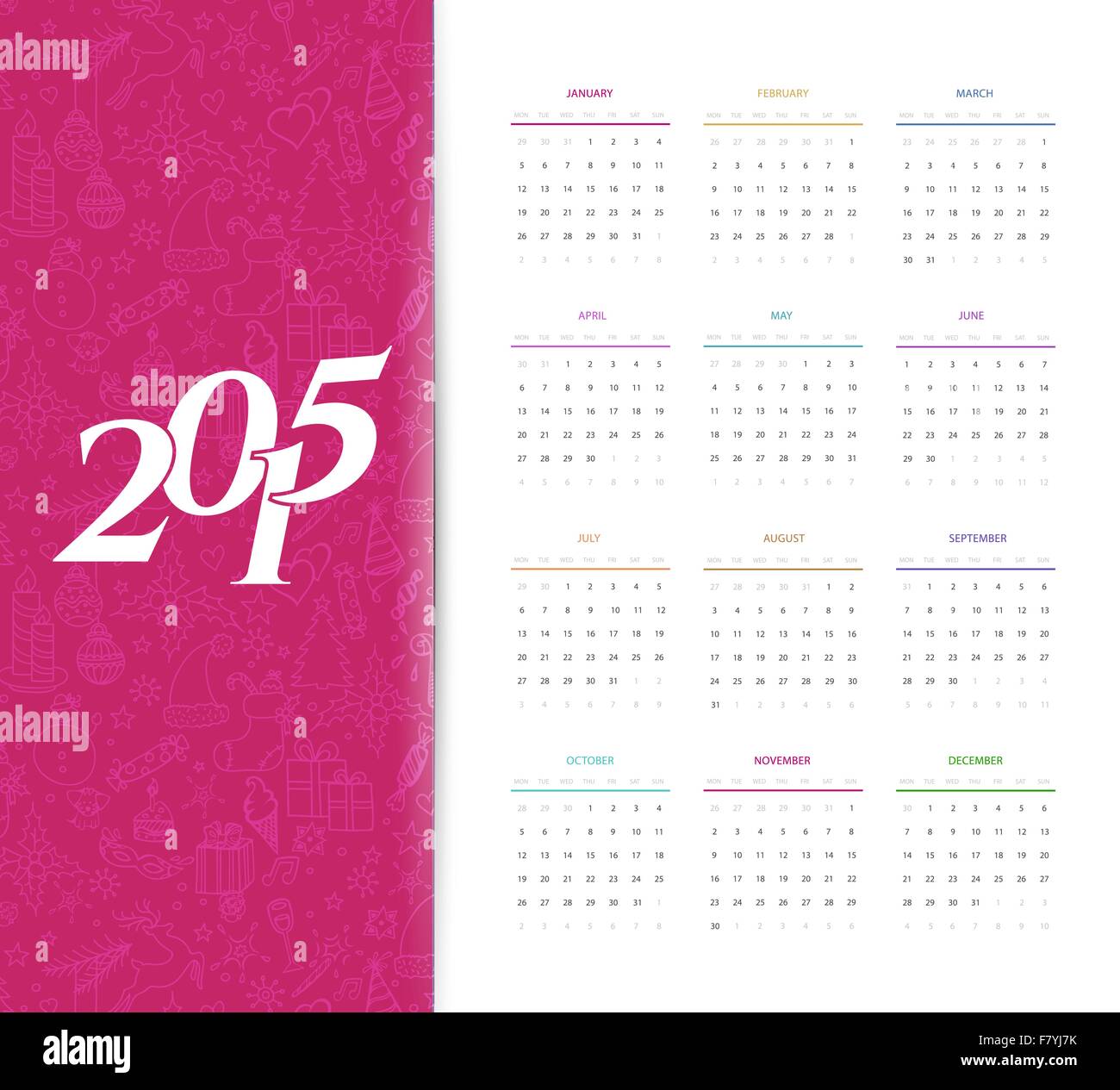 Calendar for 2015 year Stock Vector Image & Art - Alamy