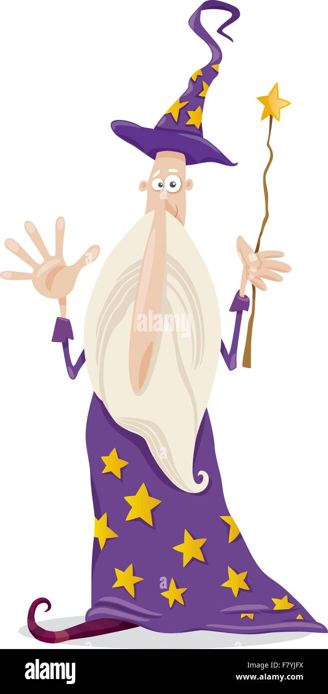 wizard fantasy cartoon illustration Stock Vector Image & Art - Alamy