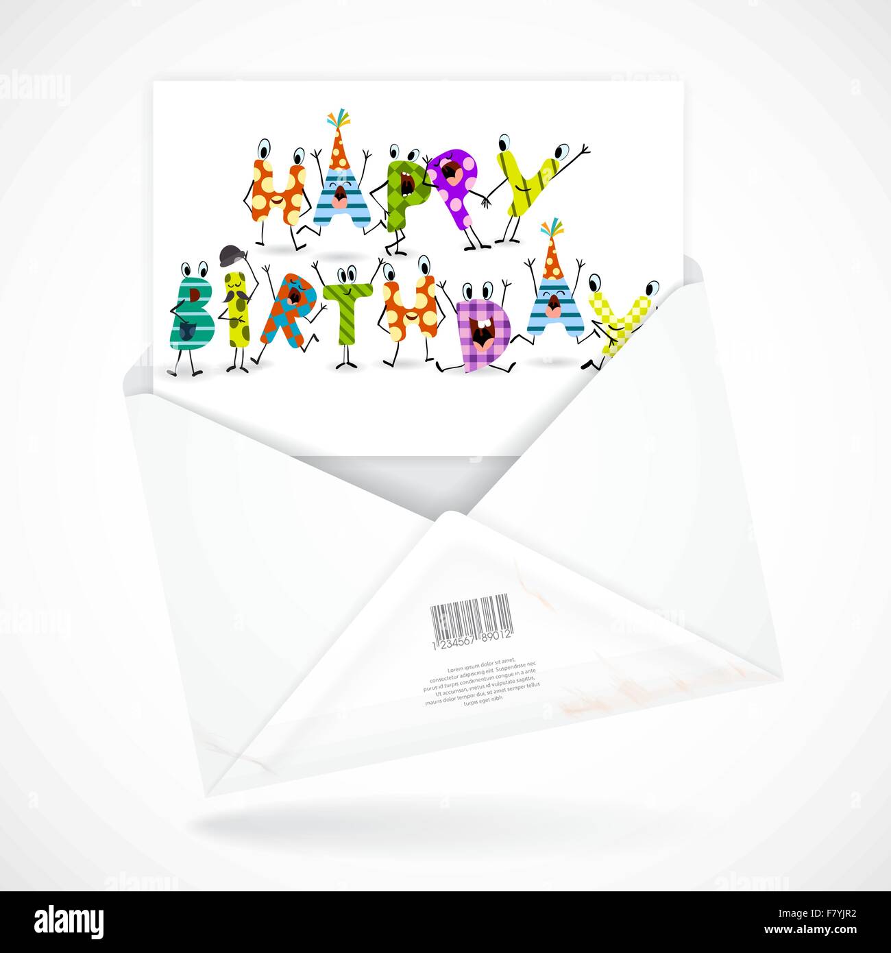 Postal Envelopes With Greeting Card Stock Vector Image & Art - Alamy