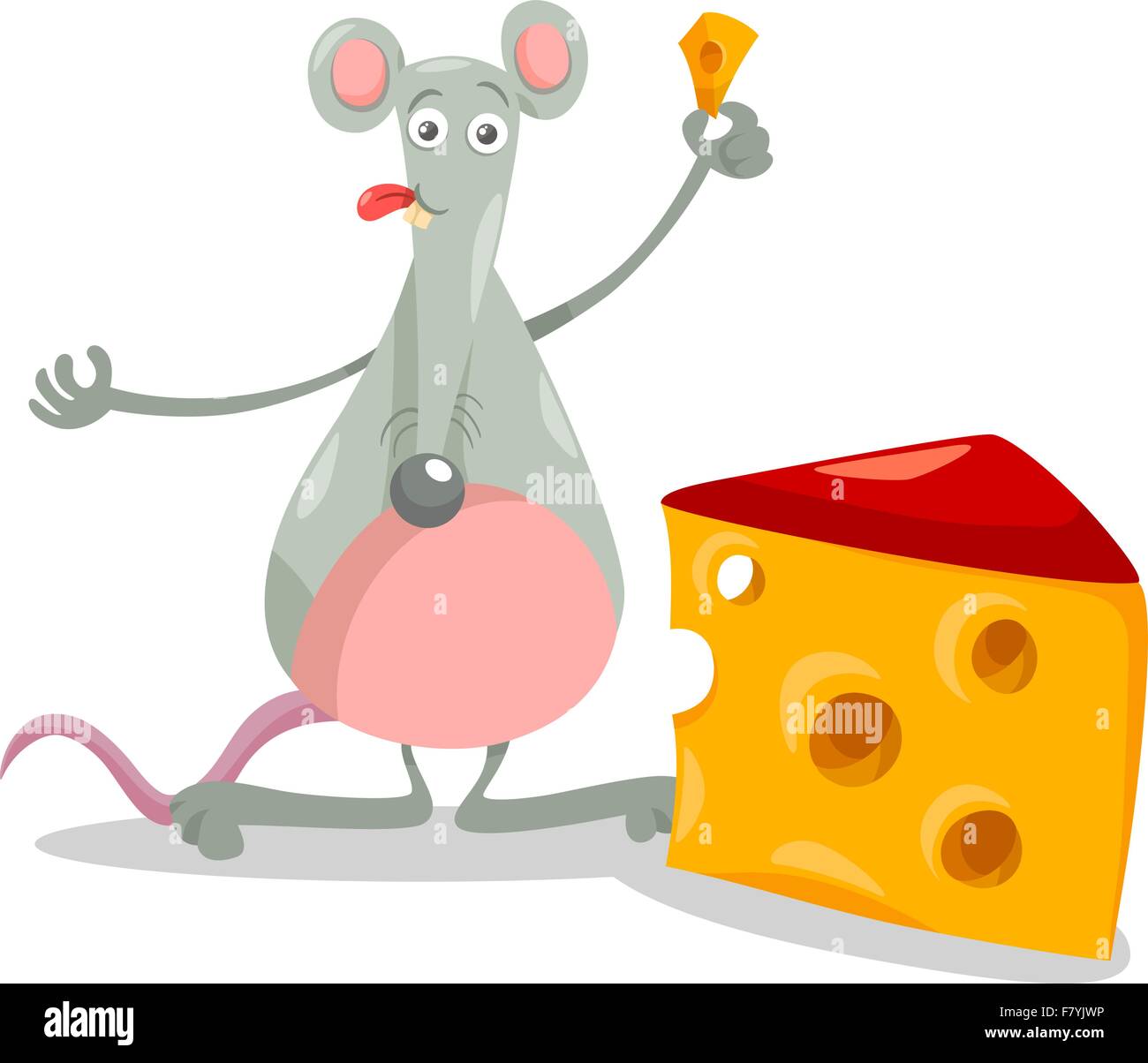 mouse with cheese cartoon illustration Stock Vector Image & Art - Alamy