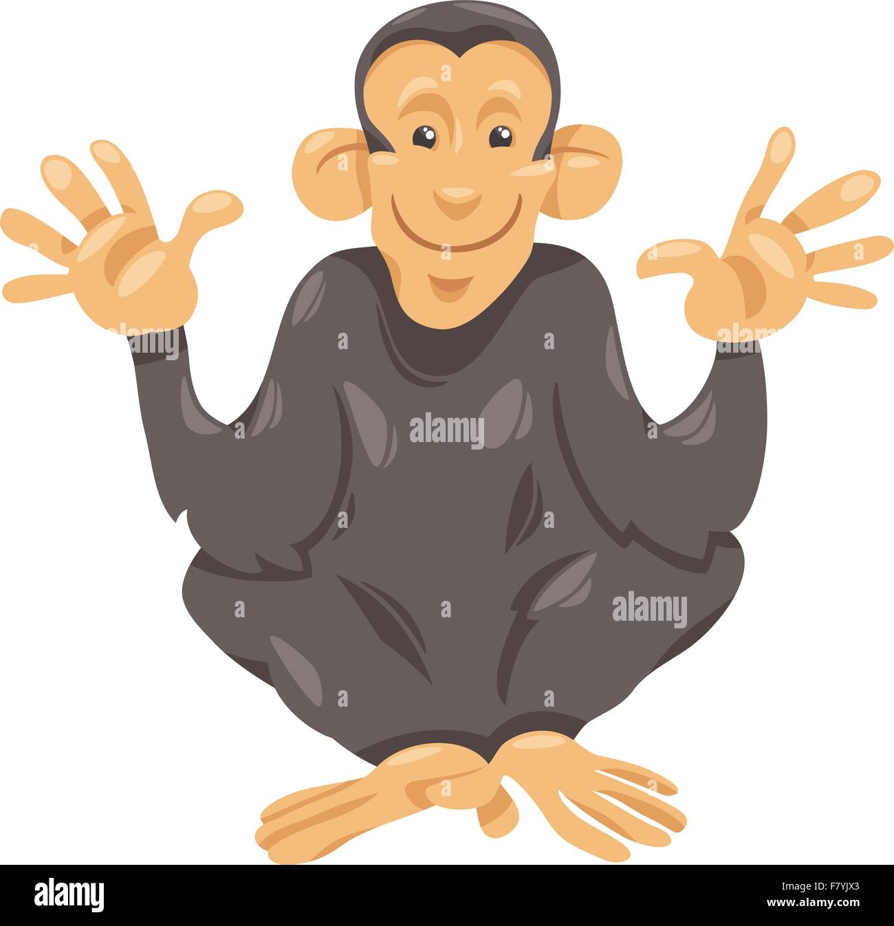 chimpanzee ape cartoon illustration Stock Vector Image & Art - Alamy