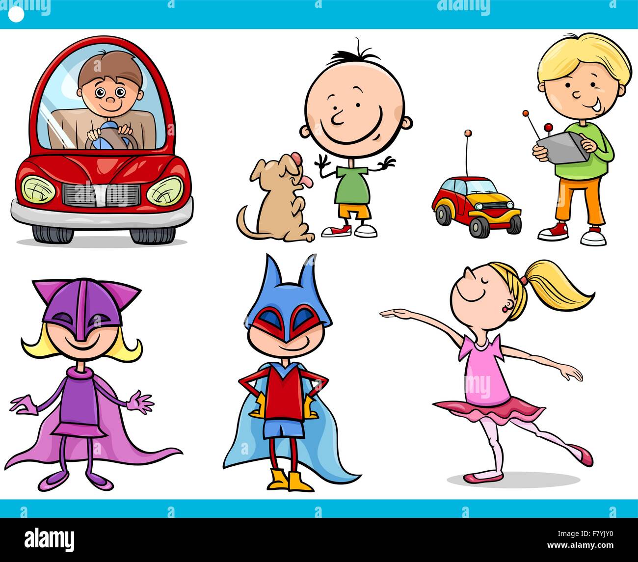 cute little children cartoon set Stock Vector Image & Art - Alamy