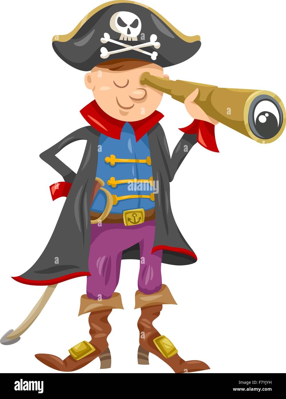funny pirate cartoon illustration Stock Vector Image & Art - Alamy