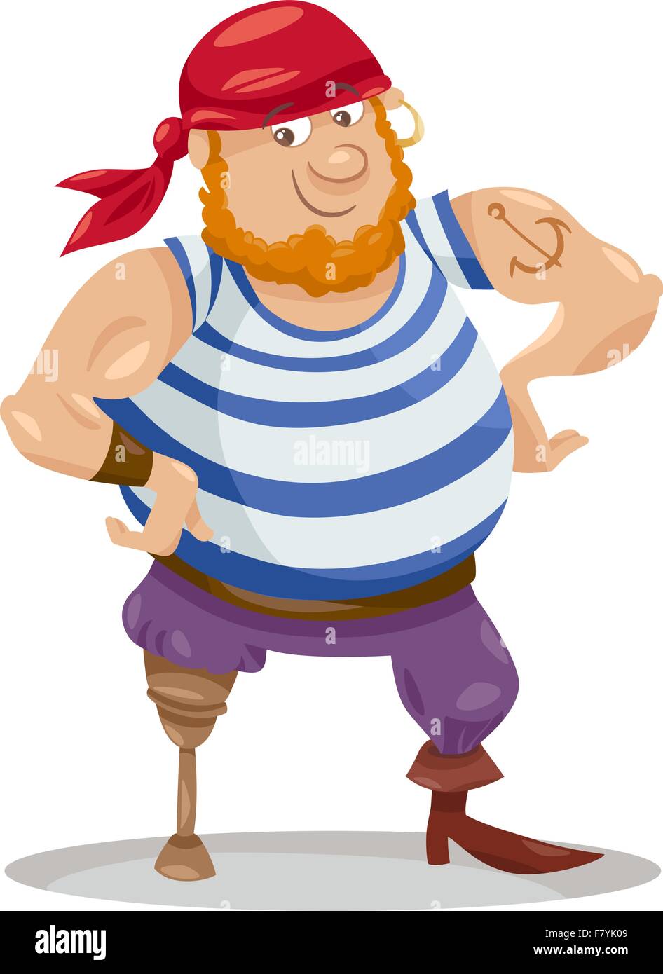 funny pirate cartoon illustration Stock Vector Image & Art - Alamy